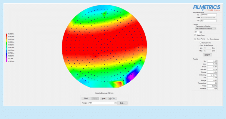 Optical profilometer for resistivity / conductivity mapping - Scientec
